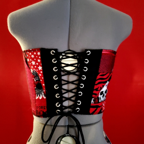 Hardcore Bombshell Clothing | Tops | Hearts On Fire Patchwork Corset ...
